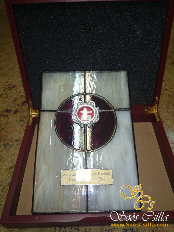 Religious Stained Glass Gift: Relic Holder Box