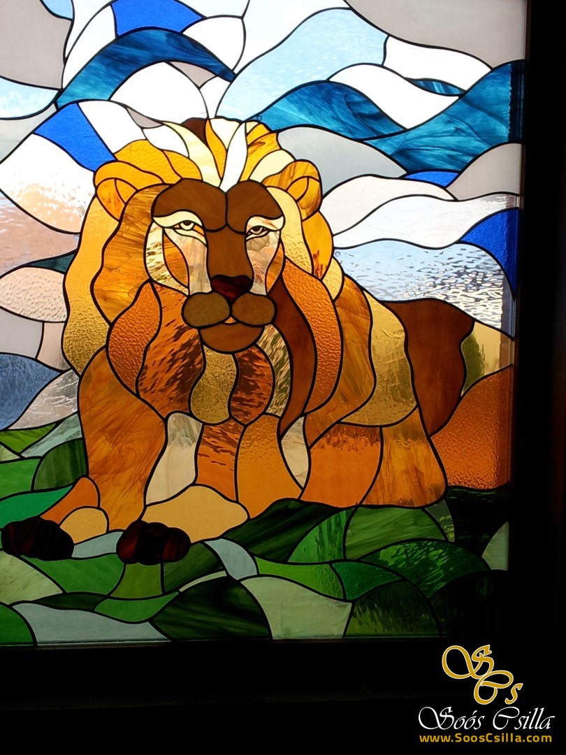 Stained Glass Window Inserts: Hunting Scene by Csilla SoósORIGINAL ...
