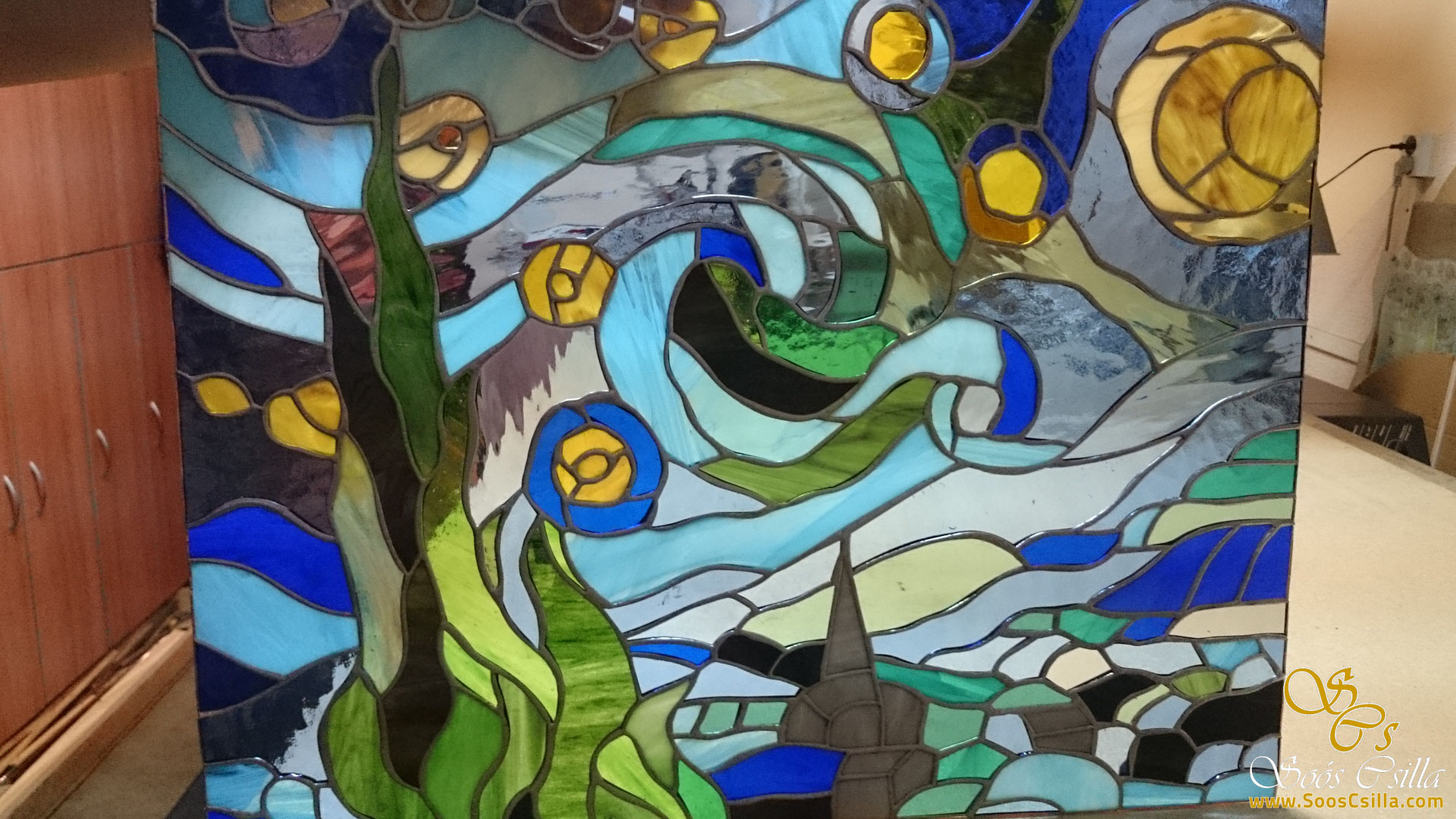 Stained Glass Window Based On A Famous Painting