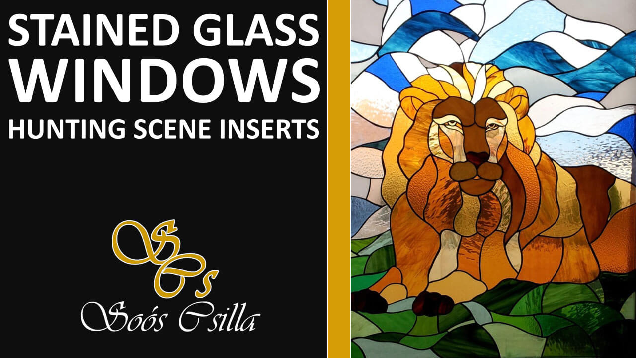 Stained Glass Window Inserts (Hunting Scene) - Csilla Soós